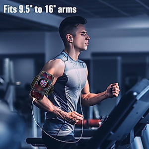 ZC GEL Running Phone Holder, Comfortable & 360° Rotatable Phone Armband (Headphone/Key/Card Holder) Fits All 4.5"-7" Smartphones, Perfect Arm Phone Holder for Running Jogging Walking Cycling Workout