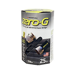 zero-G 25' Lightweight, Ultra Flexible, Durable, Kink-Free Garden Hose, 5/8-Inch by 50-Feet (5/8" x 50', 2-Pack) …