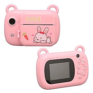 Kids Camera for 3-10 Year Old Girls & Boys, HD 1080P 2.4 inch Screen Children Camera Digital Video Cameras with with Thermal Paper Portable Toy for Christmas Birthday Gifts