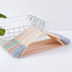 TOPBATHY 5pcs Clothes Hangers Non Slip No Shoulder Bump Suit Hangers Durable Space Saving Clothes Hangers Coat Sweater Jackets Pants Shirts(Mixed Color)