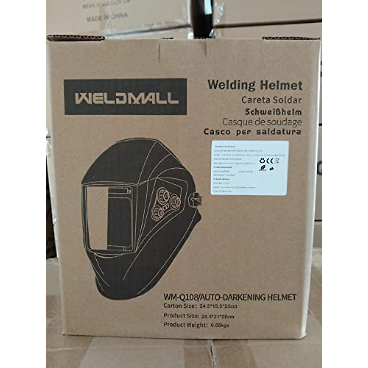 WELDMALL Large Viewing Screen True Color Auto Darkening Welding Helmet 4 Arc Sensor Wide Adjustable Shade DIN 5-9/9-13 for TIG MIG Arc Welder Hood Grinding Welder WM-Q108