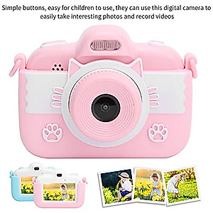 Marukio Children Full HD Digital Camera 2.8in Touch Display Screen Video Camera Toy Gifts(Pink)