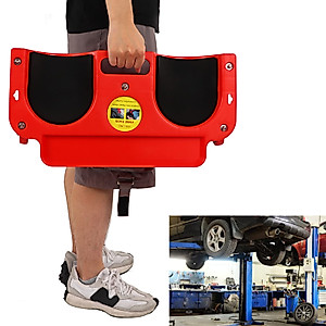 Kneeling Pad, Rolling Knee Dolly Sliding Knee Pads Protector with 5 Swivel Castors Repair Tool Tray for Mechanic Carpenter Flooring