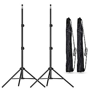 EMART 7 Ft Light Stand for Photography, Portable Photo Video Tripod Stand, Lighting Stand with Carry Case for Speedlight, Flash, Softbox, Umbrella, Strobe Light, Camera, Photographic Portrait - 2 Pack