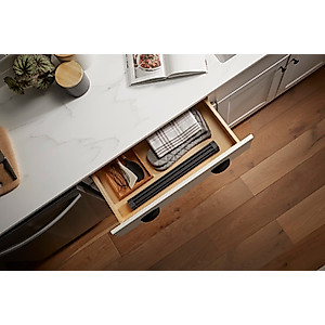 Kohler 28929-CHR Roll, Sink Kitchen Mat, Foldable Dish Drying Rack, Charcoal