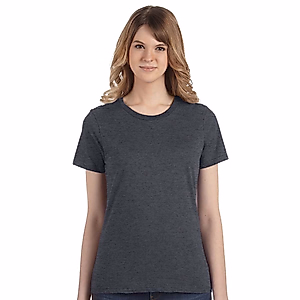 Anvil 880 Ladies Lightweight Tee - Heather Dark Grey, Large