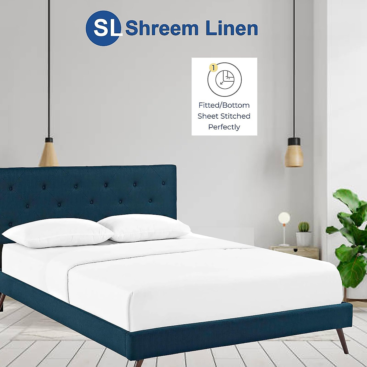 Twin Size Sheet Set -Luxury 4 Piece Bed Sheets for Twin Size Bed, Secure-Fit Deep Pocket Sheets with Elastic, Breathable Hotel Bed Sheets & Pillowcase Set, Wrinkle Free Oeko-Tex Sheets (White)