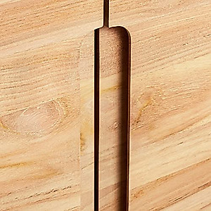 Signature Hardware 953277-36-RUMB-0 Bivins 36" Free Standing Single Vanity Cabinet Set with Teak Cabinet, Vanity Top and Rectangular Undermount Sink - No Faucet Holes