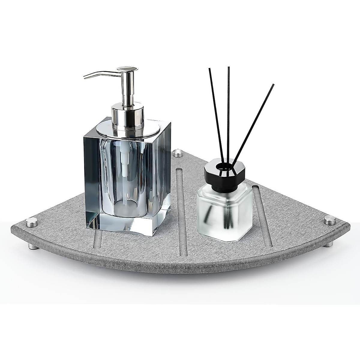 Vickes Kitchen Sink Caddy, Instant Dry Sink Organizer, Drying Stone for Kitchen Counter, Diatomaceous Earth Water Absorbing Sink Caddy Stone Fast Drying Stone Sink Tray for Soap Bottles, Cups