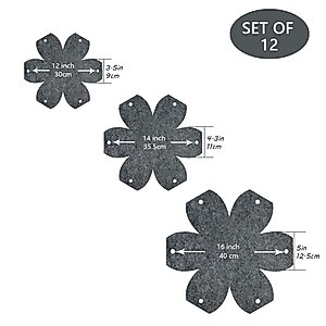 Pot and Pan Protectors, Set of 12 and 3 Different Size, Pot Dividers Pads/Cookware Protector Set/Stacking Pot Separators Protectors for Stacking and Protecting Your Cookware(Grey)