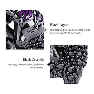 GNOCE Black Unicorn Pendant Charms 925 Sterling Silver Beads Locket fit for Bracelet/Necklace For Women Wife