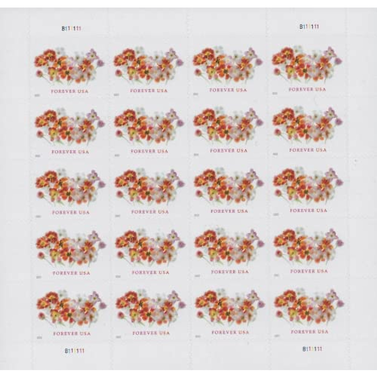 Tulips 2022 Forever First Class Postage Stamps, Flowers, Garden, Love, Postal, (1 Sheet, 20 Stamps)