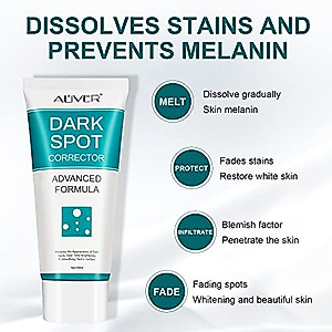 Dark Spot Remover for Face, Dark Spot Corrector Cream, Fade Out The Skin Black Precipitate, Remove Freckle for Face, Fade Spots for All Skin Tone Types
