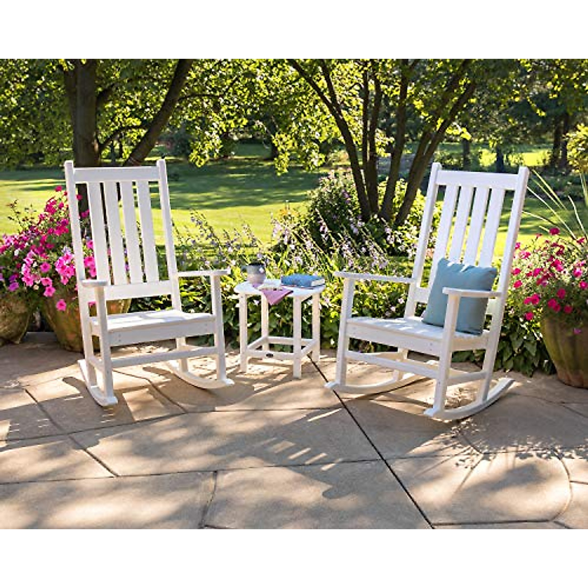 POLYWOOD Vineyard 3-Piece Rocking Set (Black)