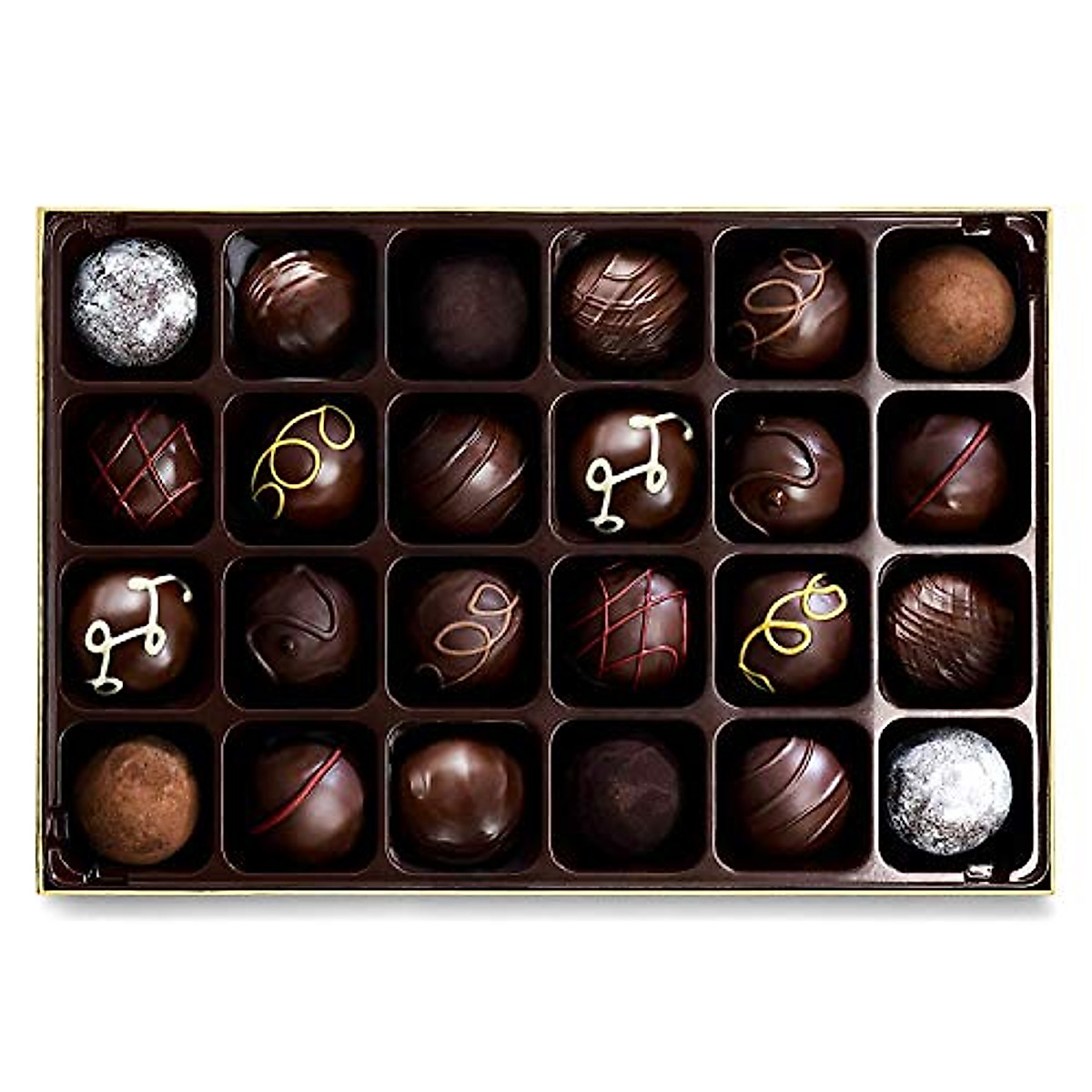 Godiva Chocolatier Dark Chocolate Truffles Assorted Chocolate Gift Box, 24 pc.