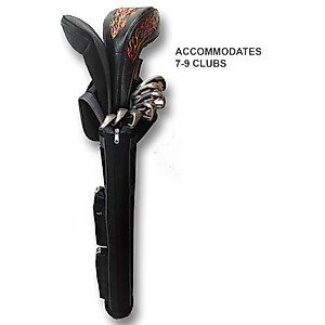 CaddyDaddy Golf Ranger Carry Sunday Range Travel Bag, Black/Silver