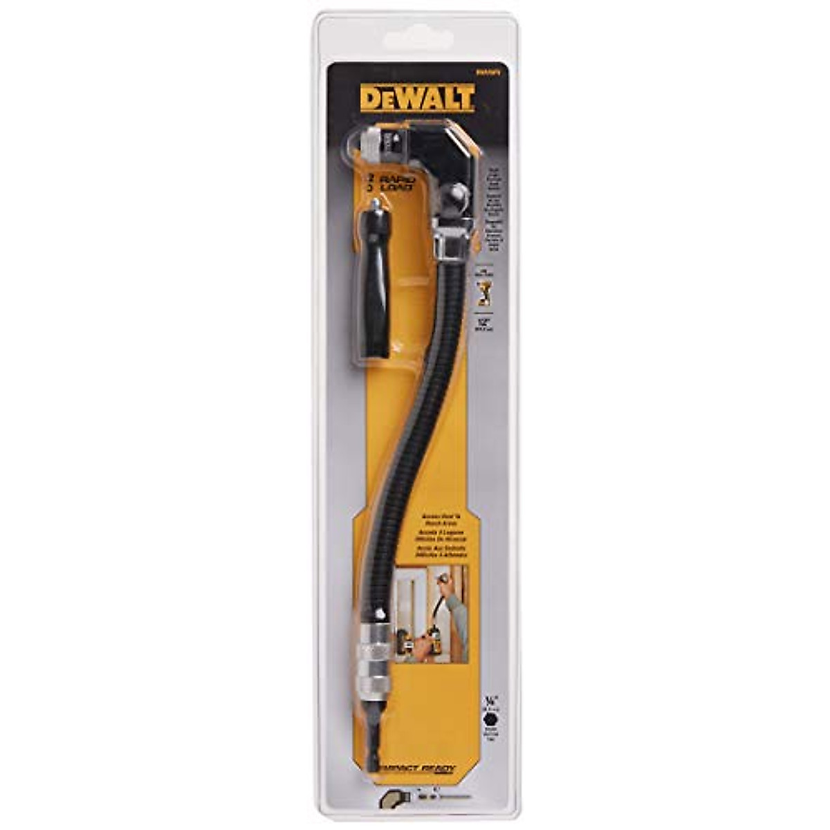 DEWALT Right Angle Attachment, Flex Shaft, Drill Attachment, 12-Inch (DWARAFS)