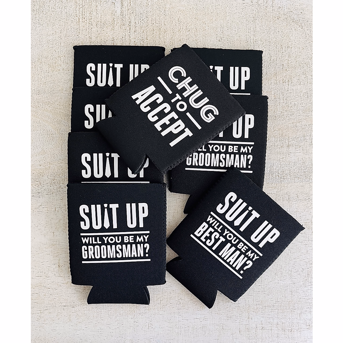 Groomsmen, Best Man Proposal Can Coolers - Will You Be My Groomsman? Bachelor Gifts - 8 Pack