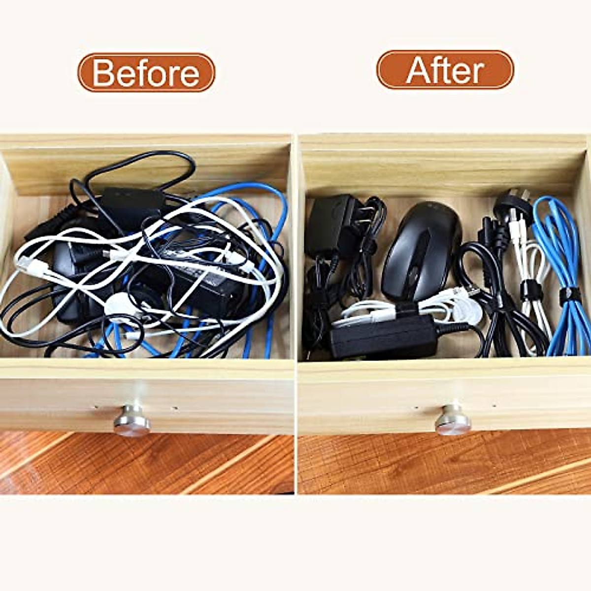 120PCS Reusable Cable Ties Black Cable Management Cord Organizer 6 Inch Wire Straps for Home Office Data Centers USB Desk Electronics Accessories Organizing