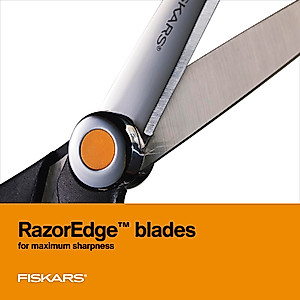 Fiskars 175800-1002 Razor-edge Softgrip Scissors, 8 Inch, Black