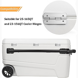 Cooler Hinges for Igloo Ice Chests, Igloo Cooler Stainless Steel Hinges Replacement, Igloo cooler hinges replacement, Igloo Ice Chest Hinges (2)