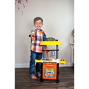 Kids Tool Bench, 32 Piece Toddler Workbench with Toddler Tool kit, Pretend Play Tool Set for Kids, Kids Workbench STEM Role Play Construction Toy Tool Bench, Indoor & Outdoor Set for Kids Ages 3+