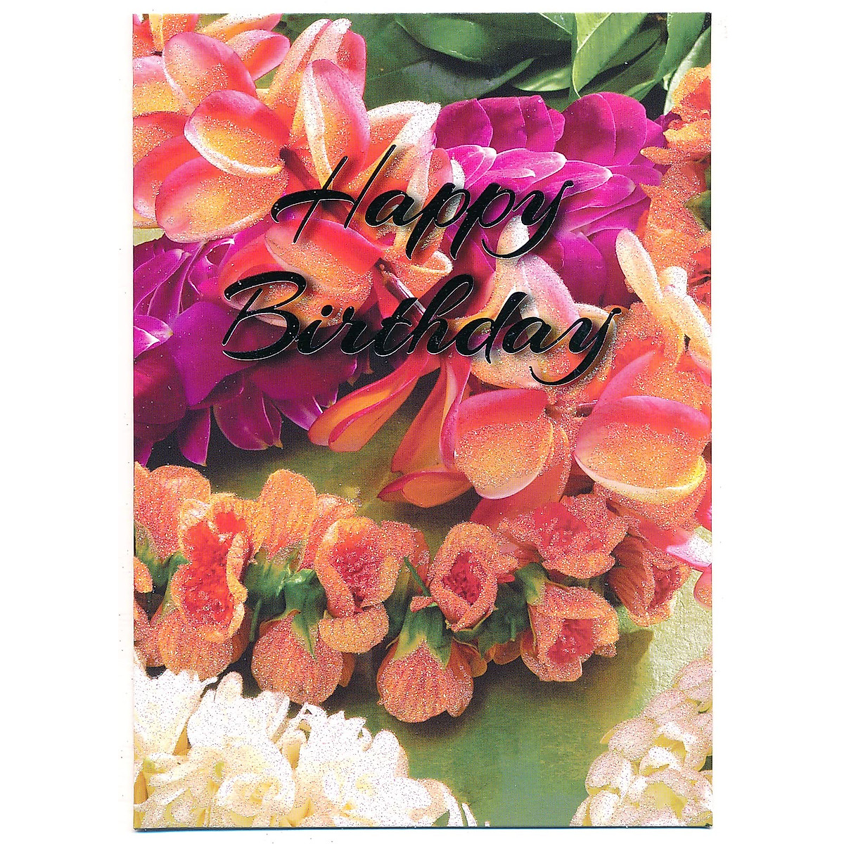 Hawaiian Happy Birthday Greeting Card Beautiful Hawaiian Leis