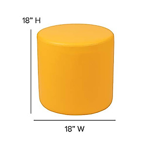 Flash Furniture Soft Seating Collaborative Circle for Classrooms and Common Spaces - 18" Seat Height (Yellow)