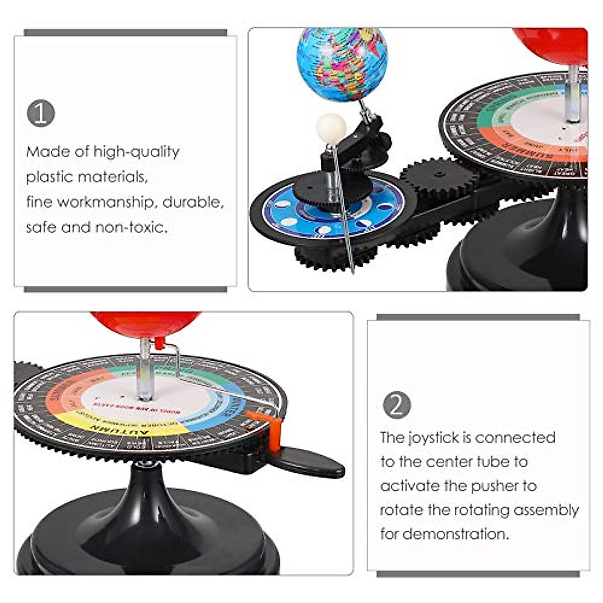 TEHAUX Solar System Planetarium Model Sun Earth Moon Orbital Model Scientific Experiment Kit Educational Teaching Tool for Kids Toddlers