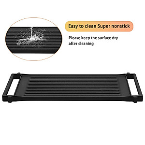 WB31X24998 Griddle Replacement Parts fits WB31X24738 Ge Griddle, 19" x 10" Griddle Plate for GE Stove Parts, Cast Iron Griddle Compatible With ge Stove Griddle Stove Top Griddle for Electric Stove