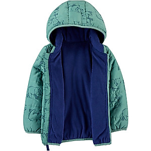 Simple Joys by Carter's Baby Boys' Puffer Jacket, Green Bear, 3T