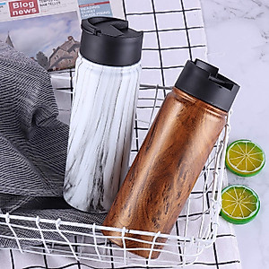 Sivaphe Tea Infuser Bottle With Removable Loose Leaf Tea Strainer, 18/8 Stainless Steel Insulated Travel Tea Tumbler Festival Gift(Wood Grain)