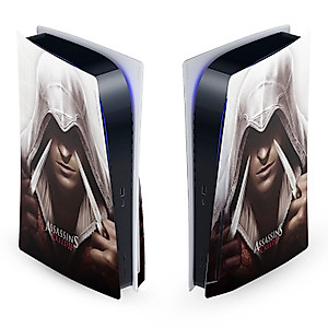 Head Case Designs Officially Licensed Assassin's Creed Ezio II Graphics Vinyl Faceplate Sticker Gaming Skin Decal Cover Compatible With Sony PlayStation 5 PS5 Disc Edition Console