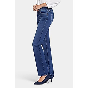 NYDJ Women's Petite Size Marilyn Straight Leg Jeans, Cooper, 4P