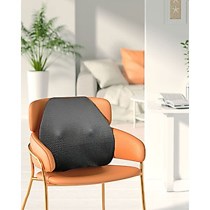 Big Hippo Lumbar Support, Car Back Support with Massage Beads Ergonomic Design for Comfort and Lower Back Pain Relief, Car Seat Lumbar Support for Driver, Office Chair, Wheelchair, Chair Support Home