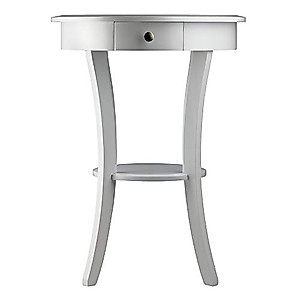 Winsome Wood Sasha Accent Table, White, 20 inches
