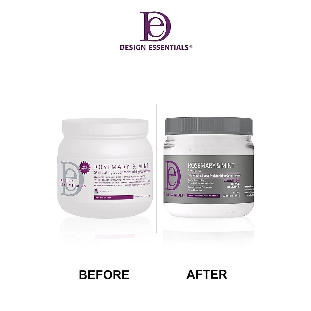 Design Essentials Rosemary & Mint Stimulating Super Moisturizing Conditioner, 32 Ounce Container