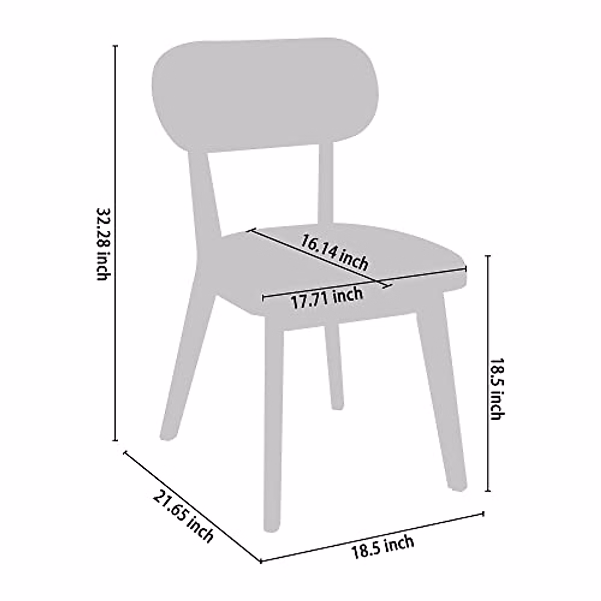 CangLong Mid Century Modern Velvet upholstered Dining Chairs with Wood legsWood, Dining Chairs, Set of 2, Pink