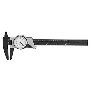 0-6“ Dial Caliper, Dial Vernier Caliper ABS Portable Metric Sliding Gauge Ruler Measuring Tool for School Laboratory Jewelry