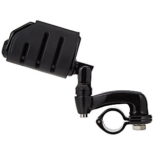 Kuryakyn 7599 Motorcycle Foot Controls: Longhorn Offset Trident Dually Highway Pegs with Magnum Quick Clamps for 1-1/4" Engine Guards/Tubing, Gloss Black, 1 Pair