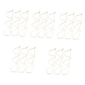 150 Pcs DIY Earring Hoop Earrings Parts Earrings Wire Hoops Earring Components Earrings Beading Jewelry Craft Art Accessories Earring Findings Charms Pendant Frame DIY Charm Ring