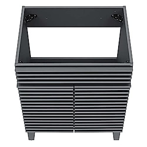 Modway Render Modern Style Wood Bathroom Vanity Cabinet in Gray