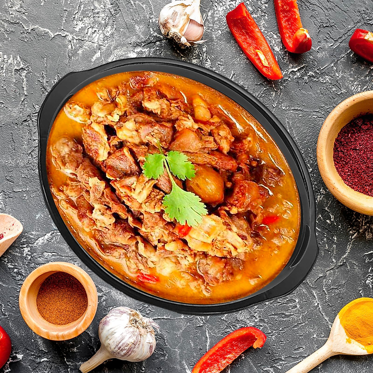 Silicone Slow Cooker Liner Fit 6-7 Quart Oval Slow Cookers, Food Grade Silicone Slow Cooker Liners Reusable & Leakproof Dishwasher Safe Slow Cooker Liner