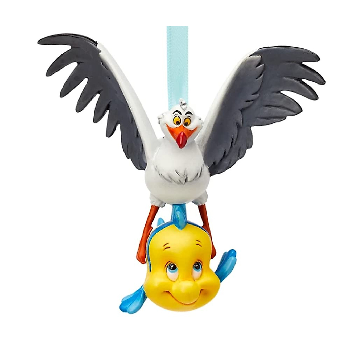 ThemeParks Disney Parks Flounder and Scuttle Sketchbook Ornament, Yellow