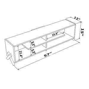 Homedora DiscountWorld Kayle TV Unit Yellow Entertainment Center, TV Stands