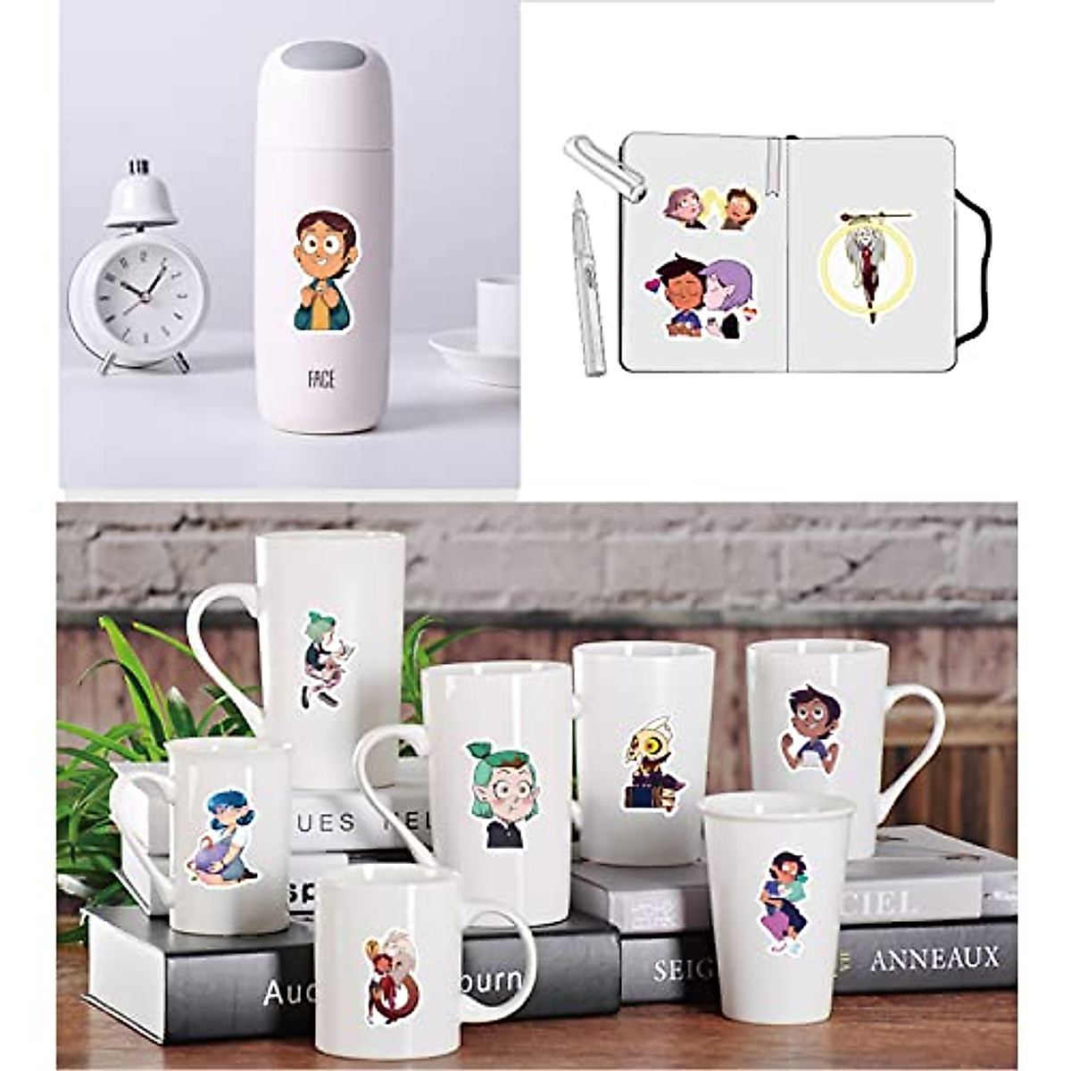 100Pcs The Owl House Stickers for Kids, The Owl House Cartoon Sticker Gifts for Teen, Waterproof Vinyl Decal for Water Bottle Laptop Phone Computer