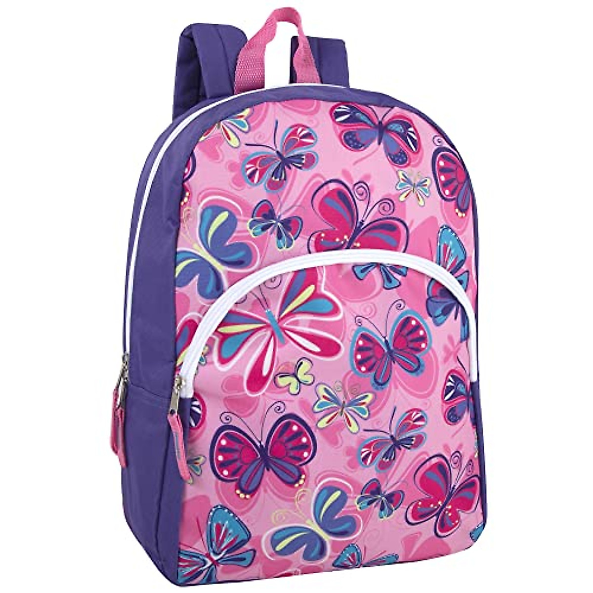 Trail maker 24 Pack Wholesale Kids Backpacks for Boys, Girls Bulk Backpacks with Fun Patterns, Adjustable Padded Straps