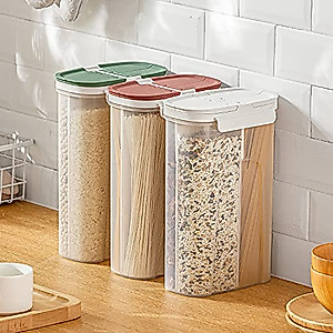 MORNITE Food Airtight Container, Cereal Container Storage, Pasta Spaghetti Container Box Jars for Kitchen Noodles Nuts Snacks Rice,Green