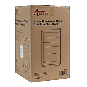 Alera JC-90VEL-F 3.4 Cu. Ft. Beverage Cooler - Stainless Steel/Black