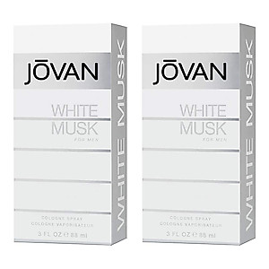 Jovan White Musk Men Eau De Cologne Spray 88Ml, Pack Of 2, 3 Fl Oz